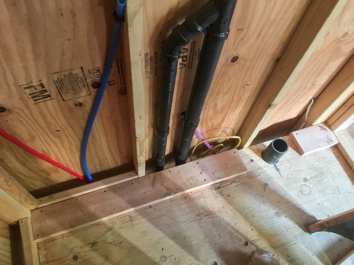 Plumbing Rough-In – Irvington Cottage